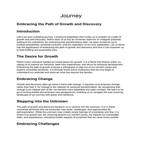 Journey | PDF
