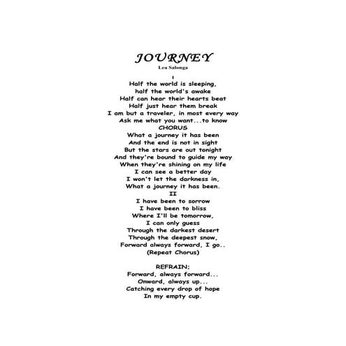 Journey1 | DOC | Musicals | Genres