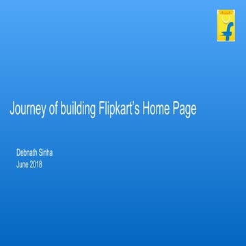 Journey of personalising Flipkart's Home Page | PDF