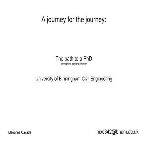 Journey to the phd | PDF