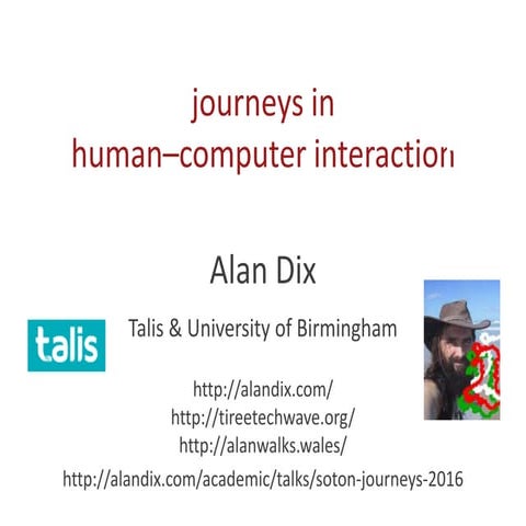 Journeys in Human-Computer Interaction | PPT