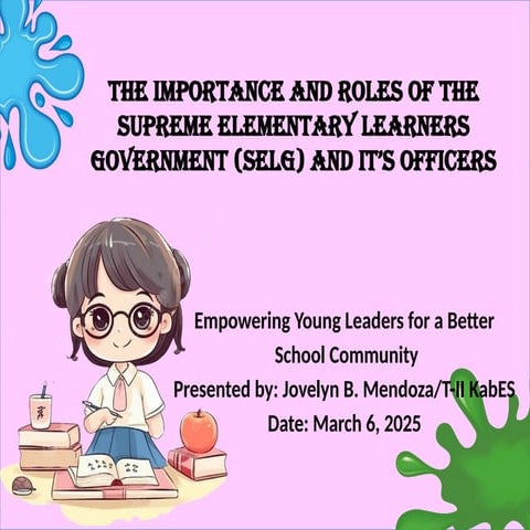 tHE IMPORTANCE AND ROLES OF THE SELG AND IT'S OFFICERS | PPTX