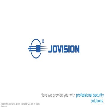 Jovision presentation 2015 1.1 | PPT