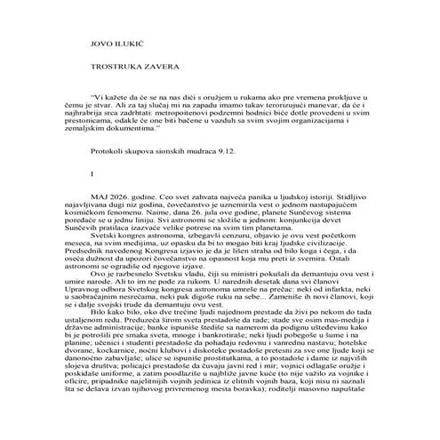 Jovo ilukic-trostruka-zavera | PDF