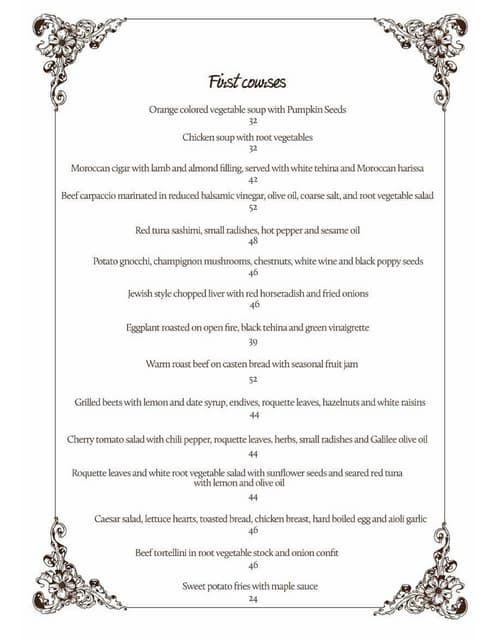 Joy heb menu first course | PDF