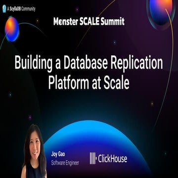 Building a Database Replication Platform at Scale by Joy Gao | PDF