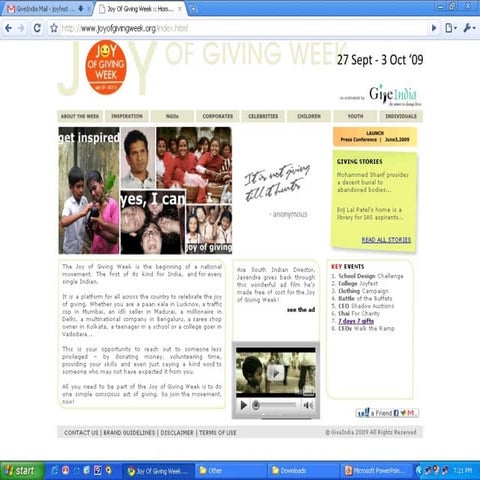 Joy Of Giving Week | PPT | Non-Profit Organizations | Industries