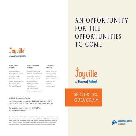 Joyville Gurgaon Color inspired living | PDF