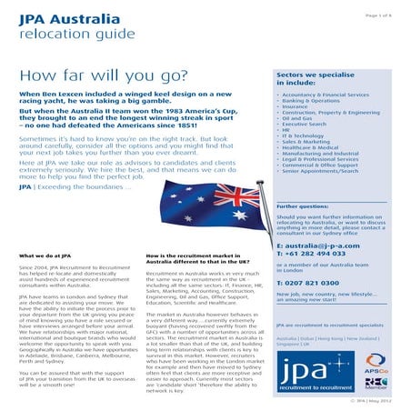 Jpa Australia Relocation Guide | PDF