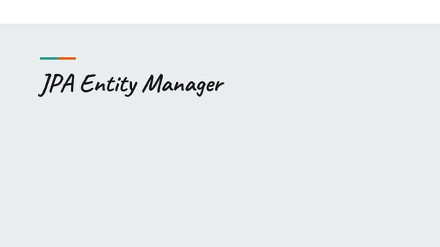 Jpa Entity Managerpptx