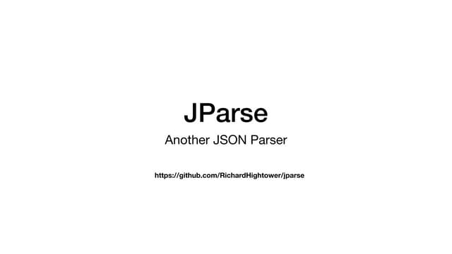 Jparse Fast Json Parser Pdf