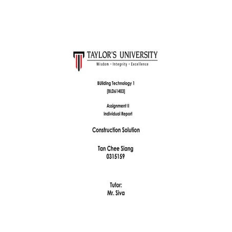 Building Technology - Construction Solutions | PPT