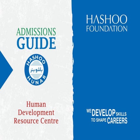 ADMISSIONS GUIDE - TRAINING AT HASHOO FOUNDATION | PPT