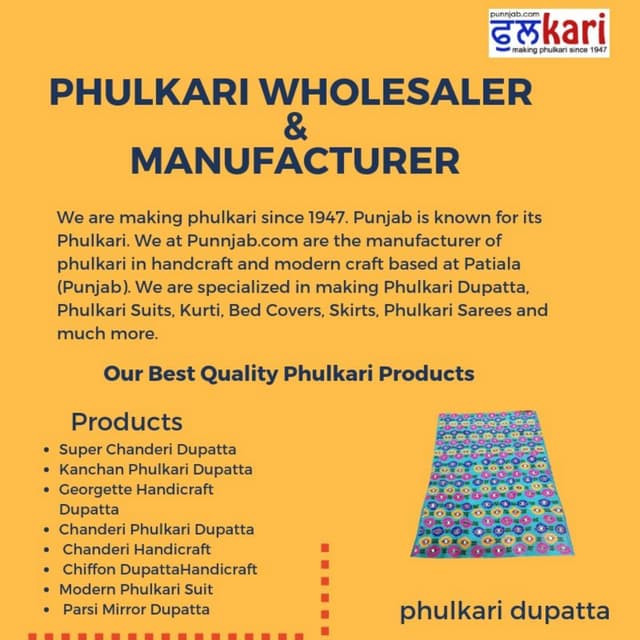 PHULKARI WHOLESALER & MANUFACTURER | PDF