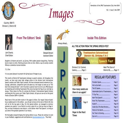 Jpku toastmasters images - march 09 | PDF