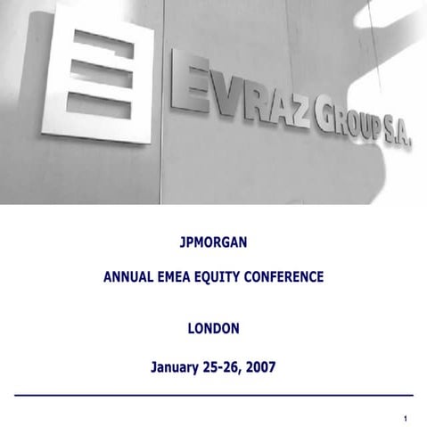 Jp morgan annual emea equity conference — london | PPT
