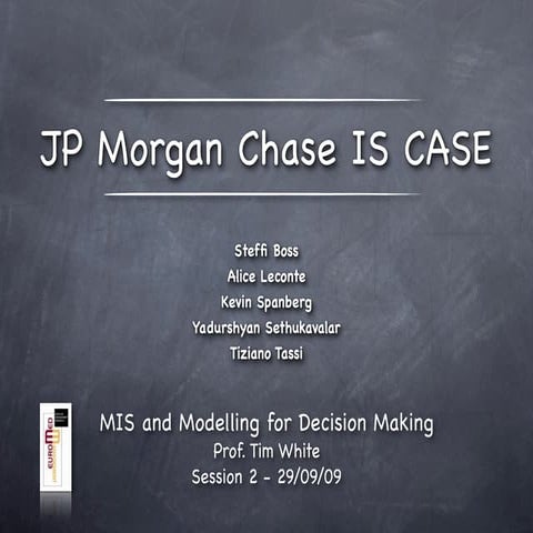 JP Morgan & Chase - OneBench IS Case | PDF