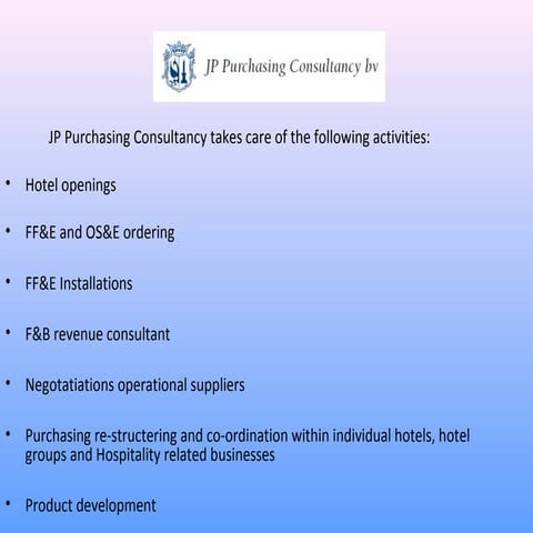 Jp purchasing consultancy 2015 | PPT
