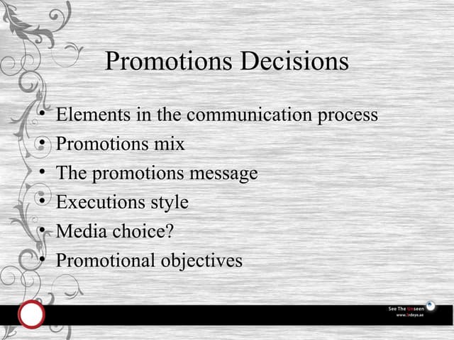 promotions decisons | PPT