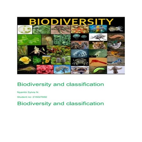 Biodiversity | PDF