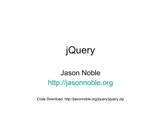 Designers Guide To jQuery | PPT