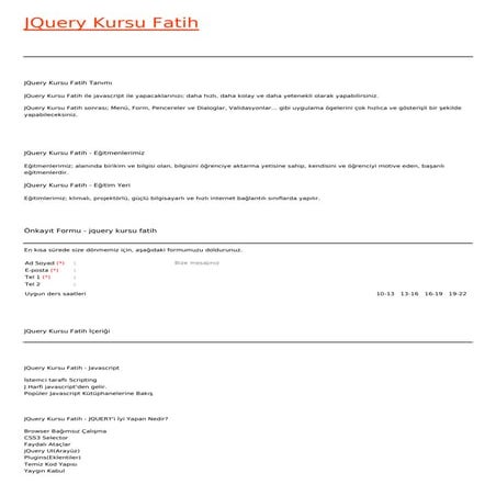 Jquery kursu-fatih | PDF