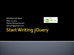 Designers Guide To jQuery | PPT