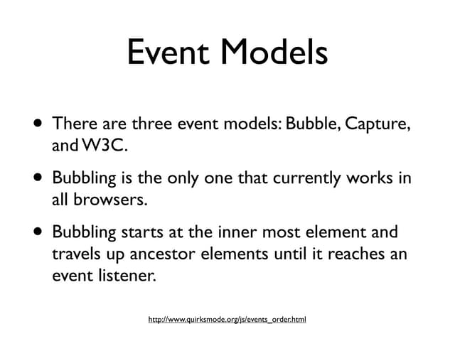Jquery Events Ppt