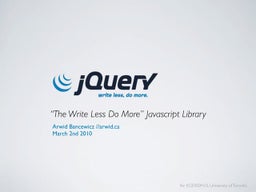 Designers Guide To jQuery | PPT