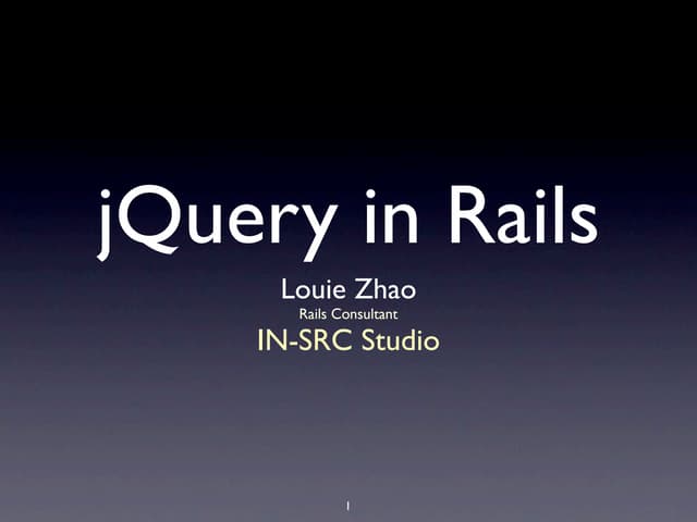 Jquery In Rails Ppt