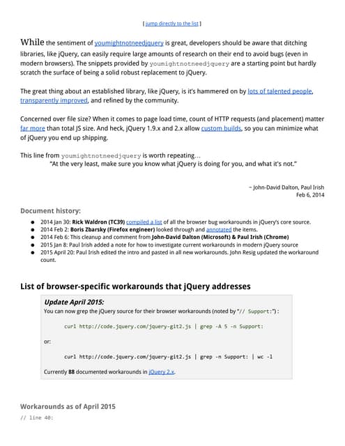 J Querys Browser Bug Workarounds Pdf