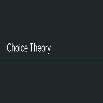 Choice theory | PPTX