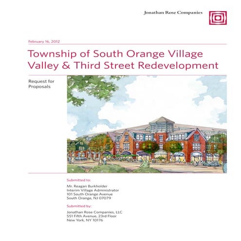 South Orange Third and Valley RFP Response from Jonathan Rose | PDF ...
