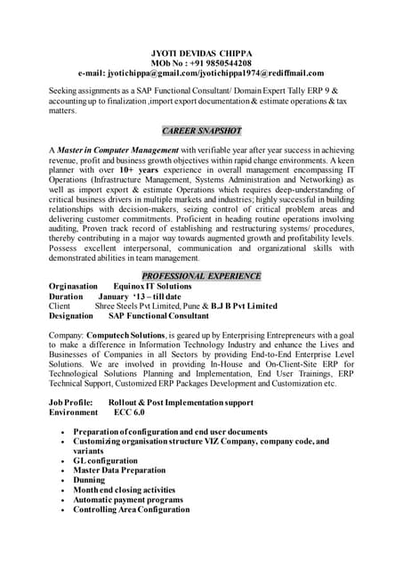 Dharmendra Jain CV | DOC