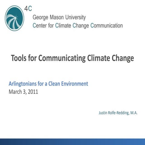 Tools for Communicating Climate Change | PPTX