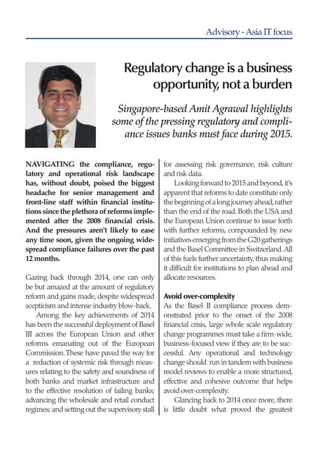 MAS 610 Reporting Challenges & a Future Roadmap for Singapore’s Banks ...