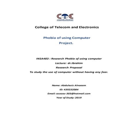 Phobia Of Computer | DOCX
