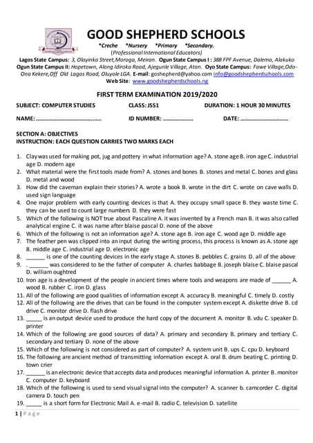 NECO BECE Basic Science Past Questions and Answer for JSS3 | PDF ...