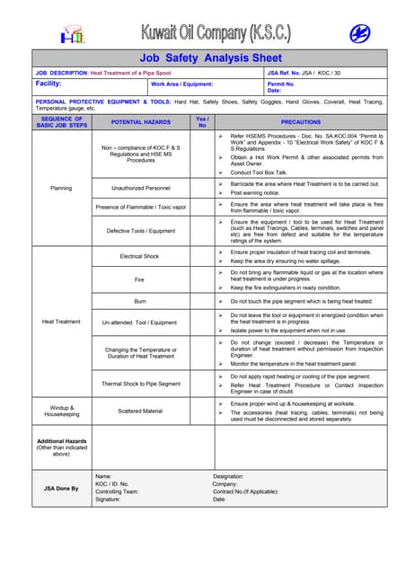 JSA For Work at Height.docx