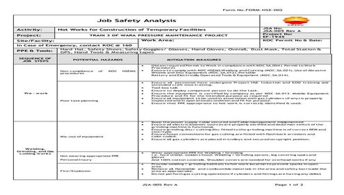 JSA For Work at Height.docx