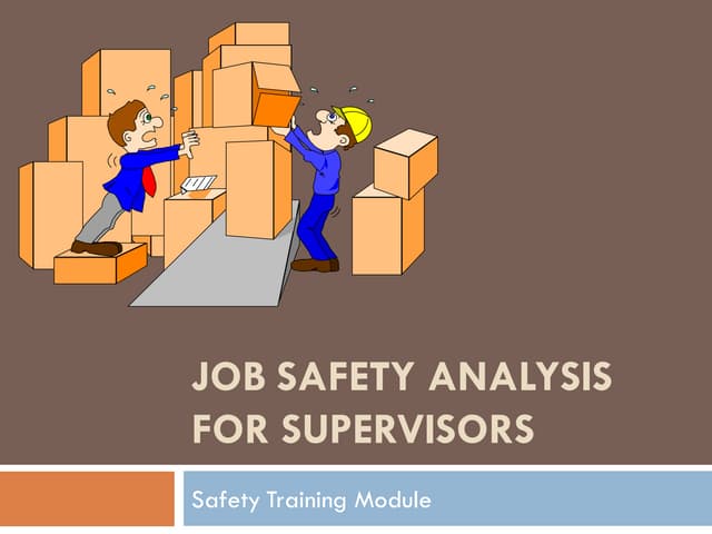 Job Safety Analysis Training | PDF