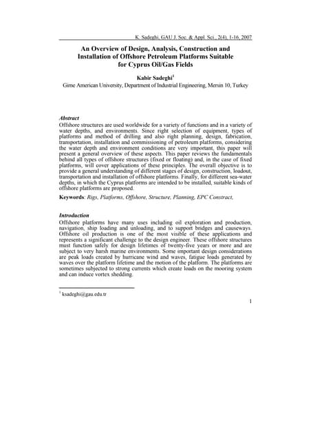 Offshore platform-design | PDF