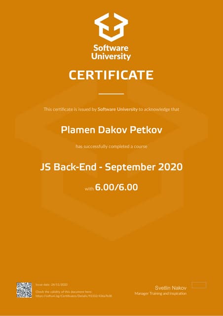 Aimee Coultas Class Rep Certificate | PDF