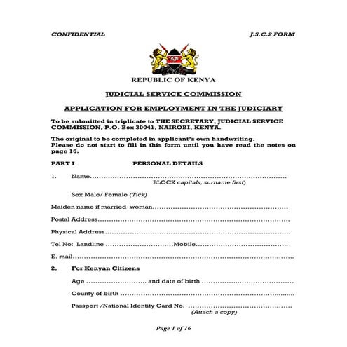 Jsc 2 application for employement form non public servants | PDF