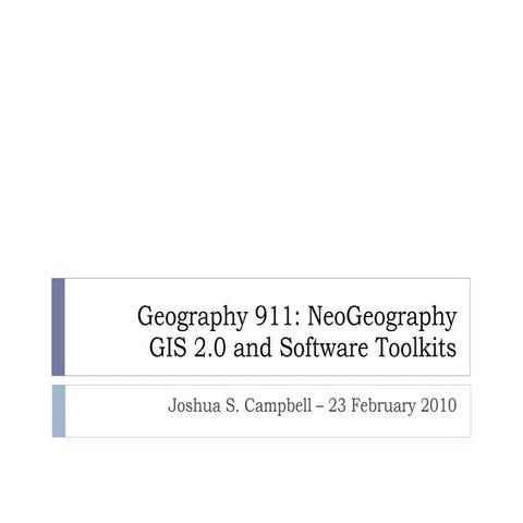 GIS 2.0 and Neogeography | PPT