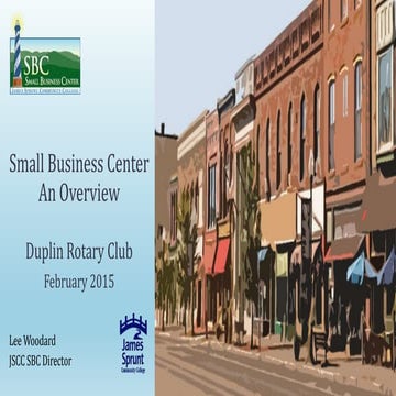Overview of the Small Business Center at JSCC (updated) | PPT