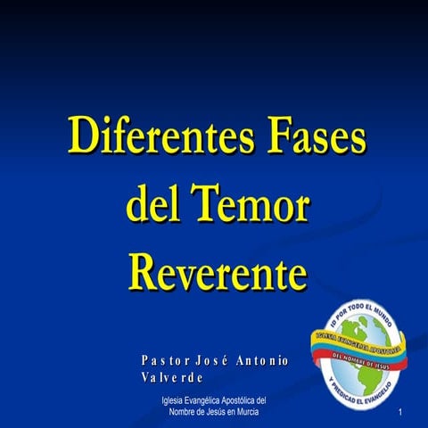 Diferentes fases del Temor Reverente | PPT