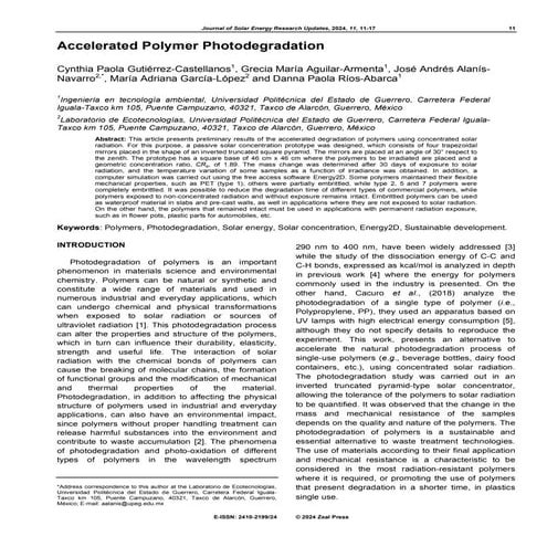 Accelerated polymer photodegradation | PDF