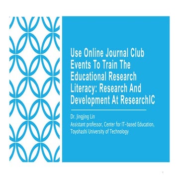 Use Online Journal Club Events To Train The Educational Research ...
