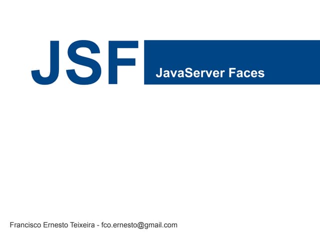 Jsf Javaserver Faces Ppt
